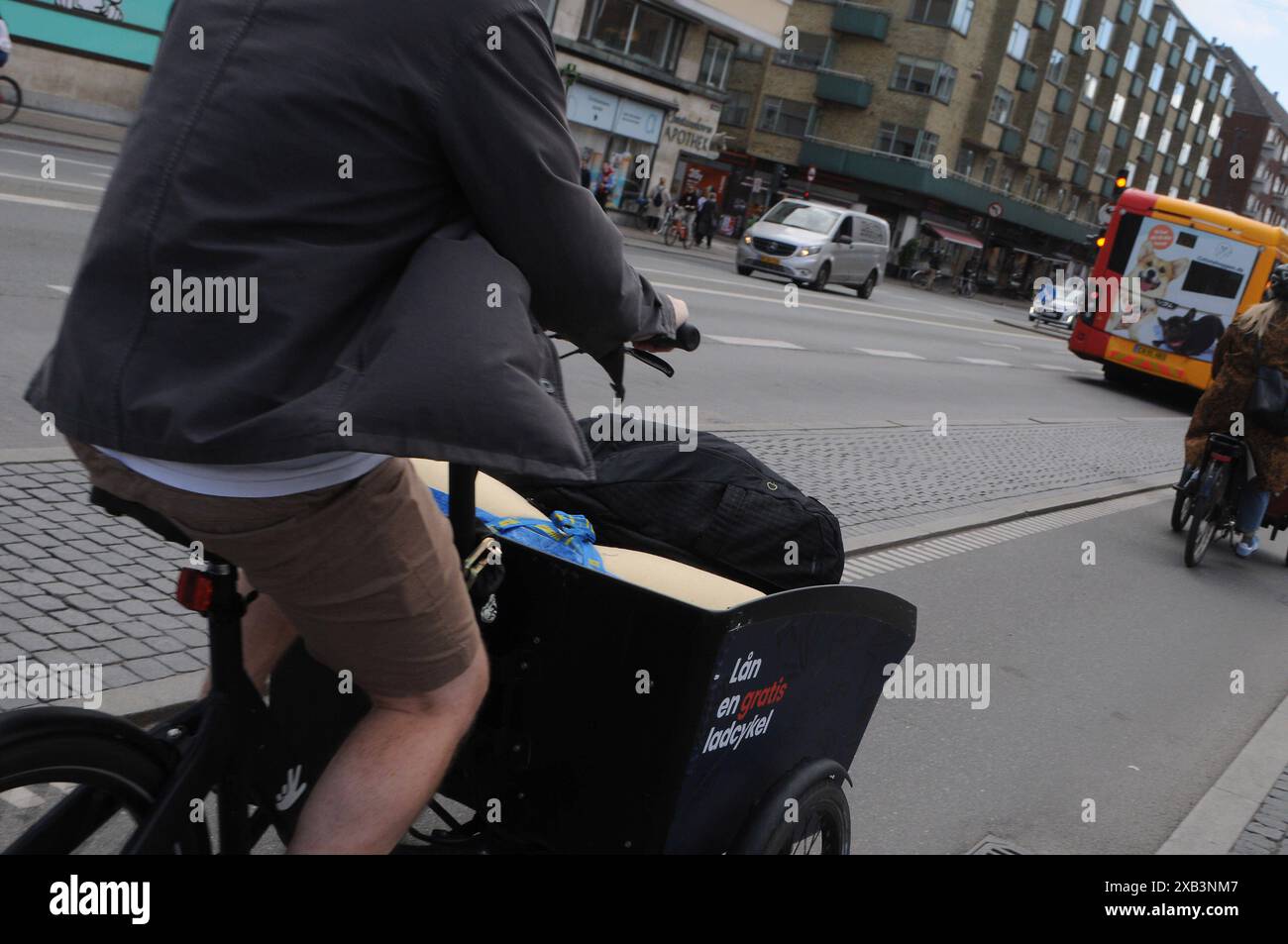 Copenhagen/ Denmark/10 JUNE 2024/ Cargo bikes are very popular in ...