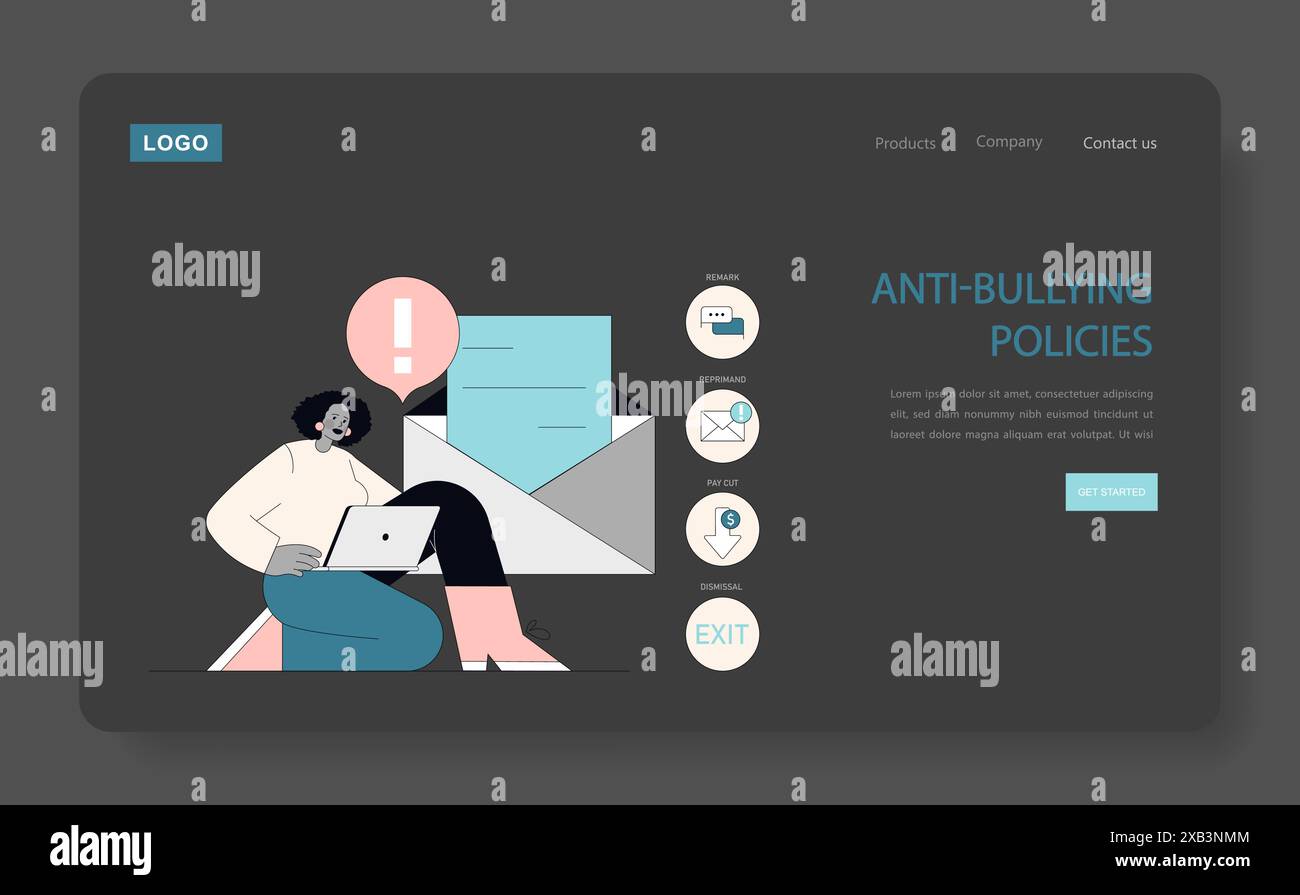 Anti-Bullying Policies concept. Awareness on workplace harassment with ...