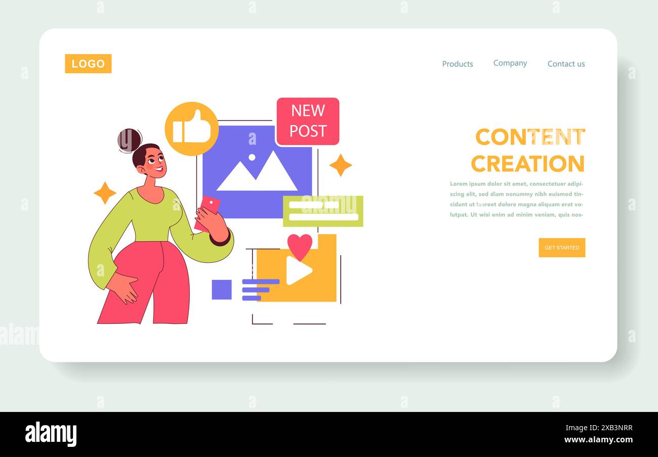 Influencer Marketing concept. A digital content creator engages with ...