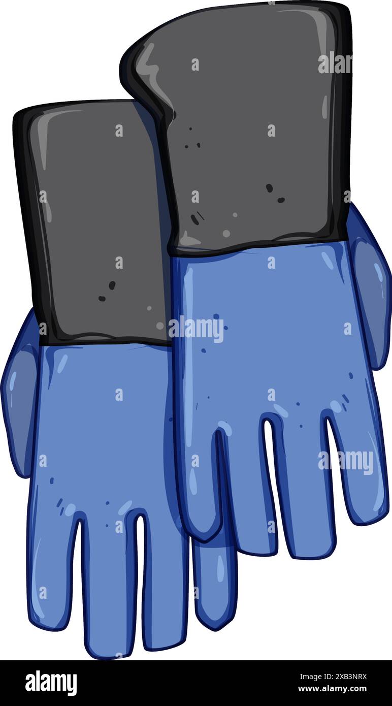 construction gloves welding cartoon vector illustration Stock Vector ...
