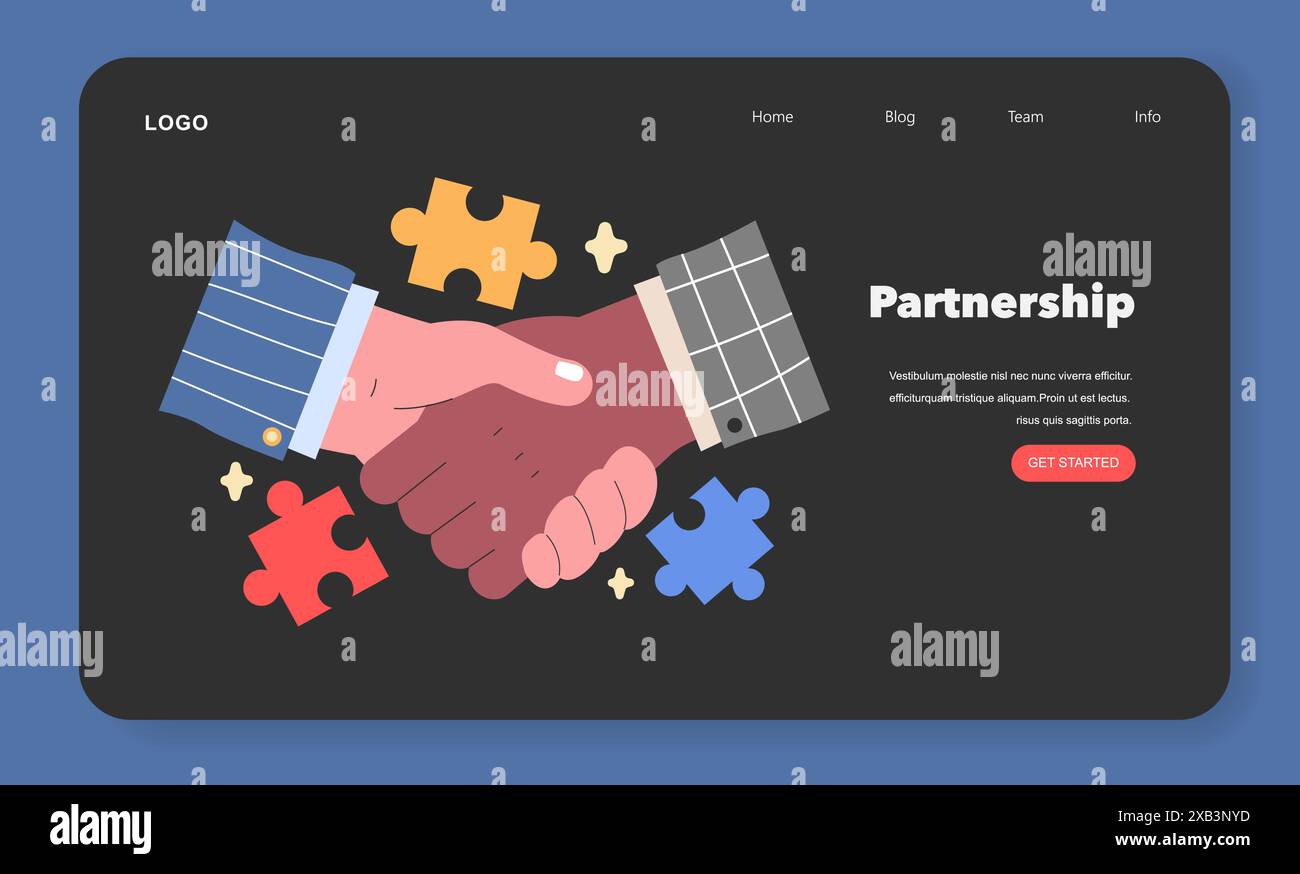 Partnership concept A firm handshake signifying trust and collaboration ...