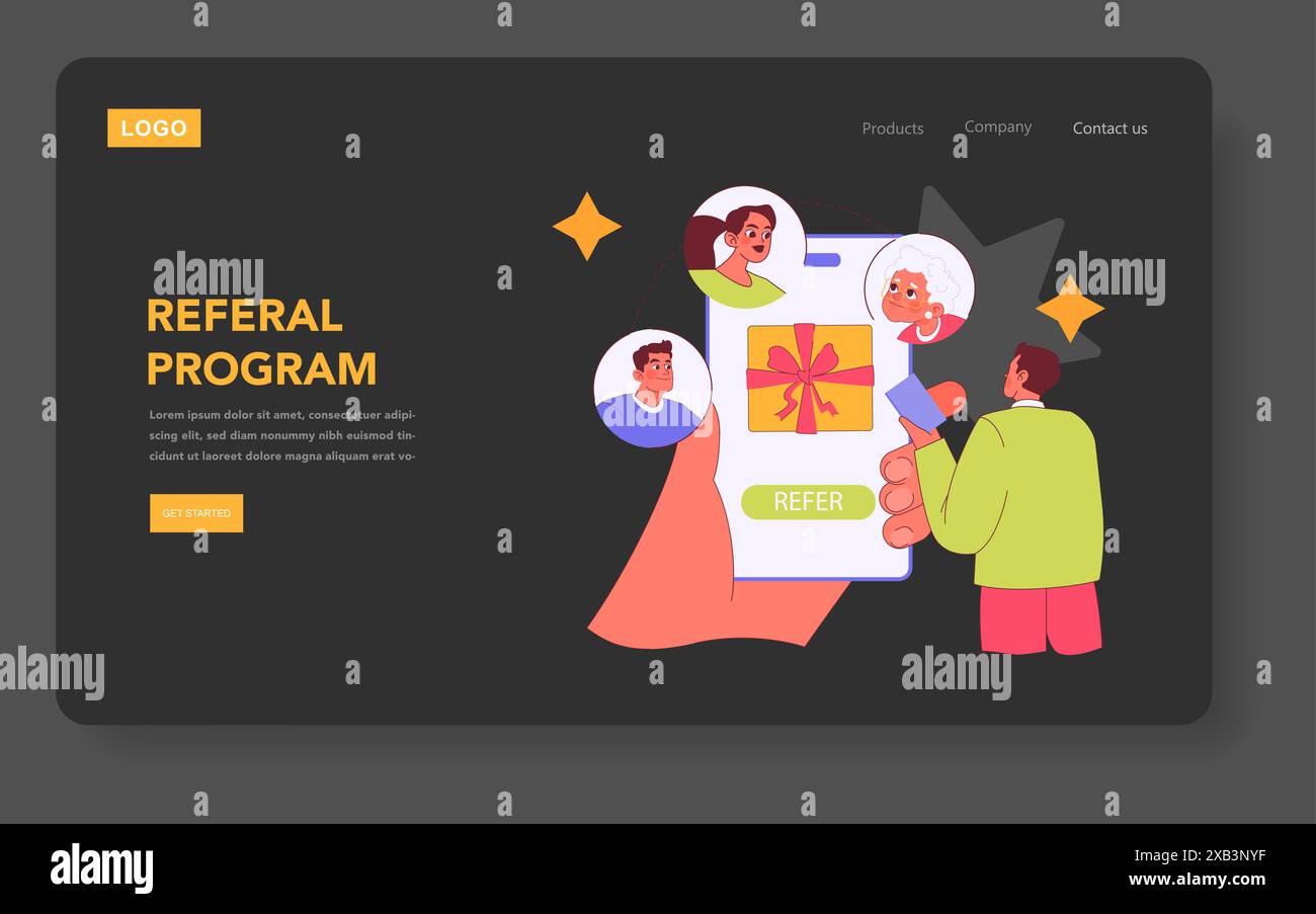 Loyalty Program Concept. Encouraging referrals through rewards and a ... Loyalty Program Concept. Encouraging referrals through rewards and a ...