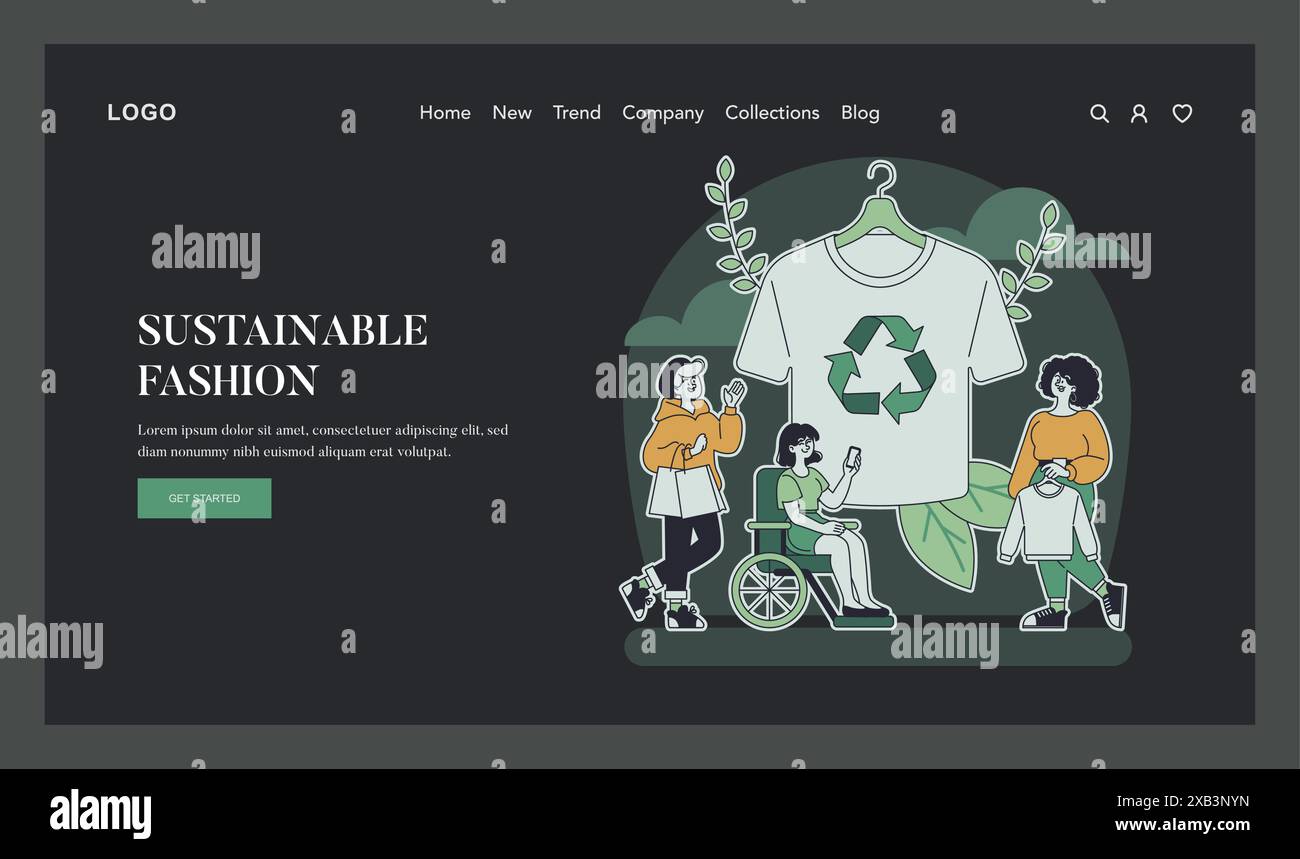 Sustainable Fashion concept. People engaging with eco-friendly clothing ...