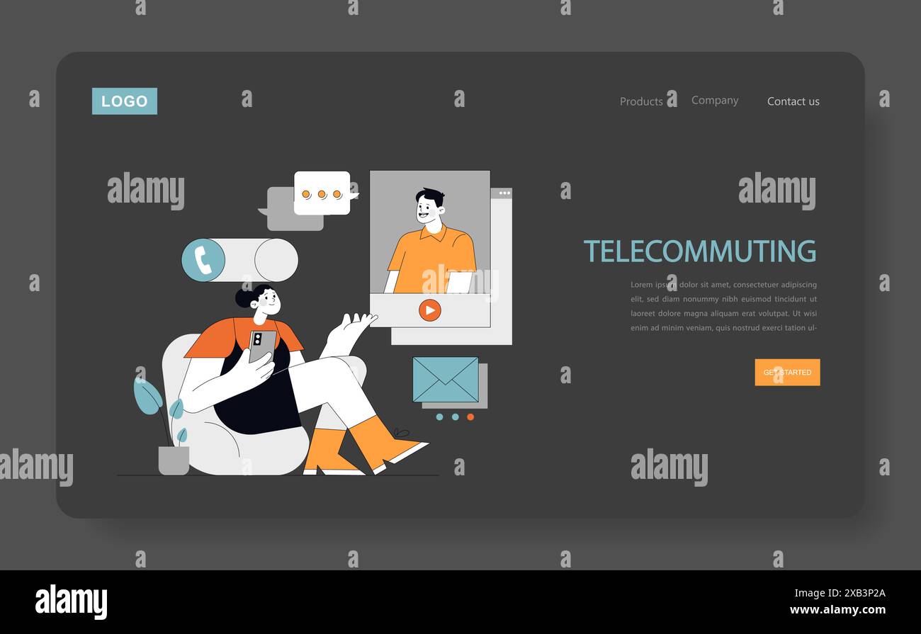 Telecommuting concept Harnessing technology for remote work engagement Cultivating connectivity ...