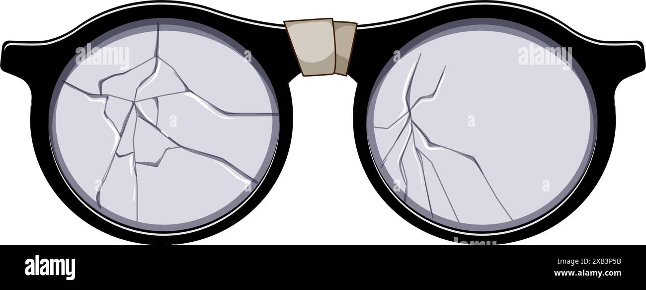 retro geek glasses cartoon vector illustration Stock Vector Image & Art ...