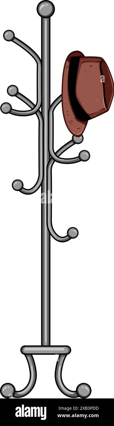 coat hat stand cartoon vector illustration Stock Vector Image & Art - Alamy