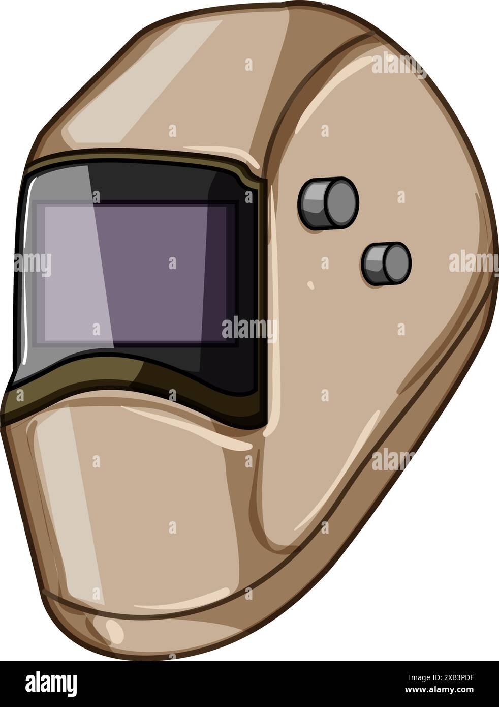 weld helmet welding cartoon vector illustration Stock Vector Image ...