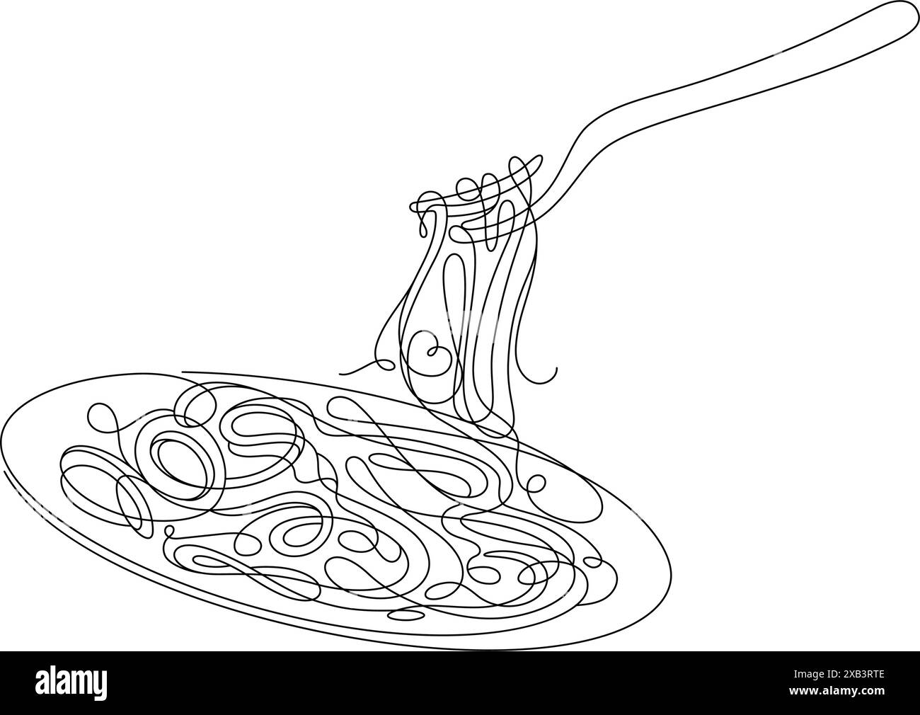 spaghetti line art illustration for decoration minimalism single line ...
