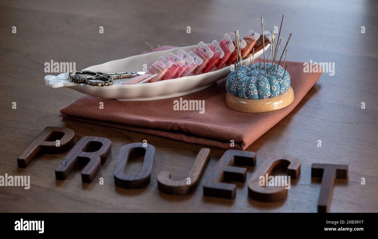 Tools and Materials Ready for a New Project Stock Photo - Alamy