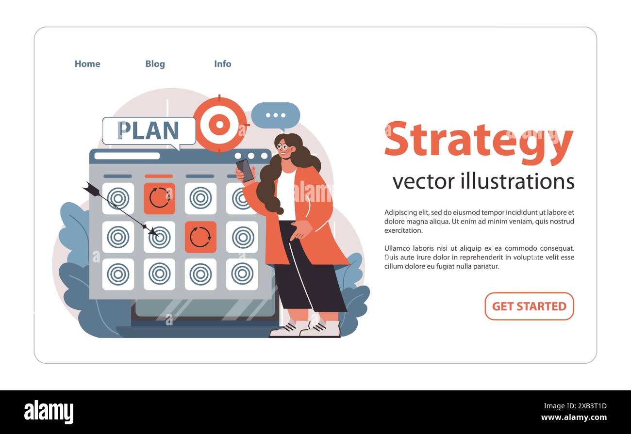 Constructing a Strategy using a methodical approach. Engaged woman uses ... Constructing a Strategy using a methodical approach. Engaged woman uses ...