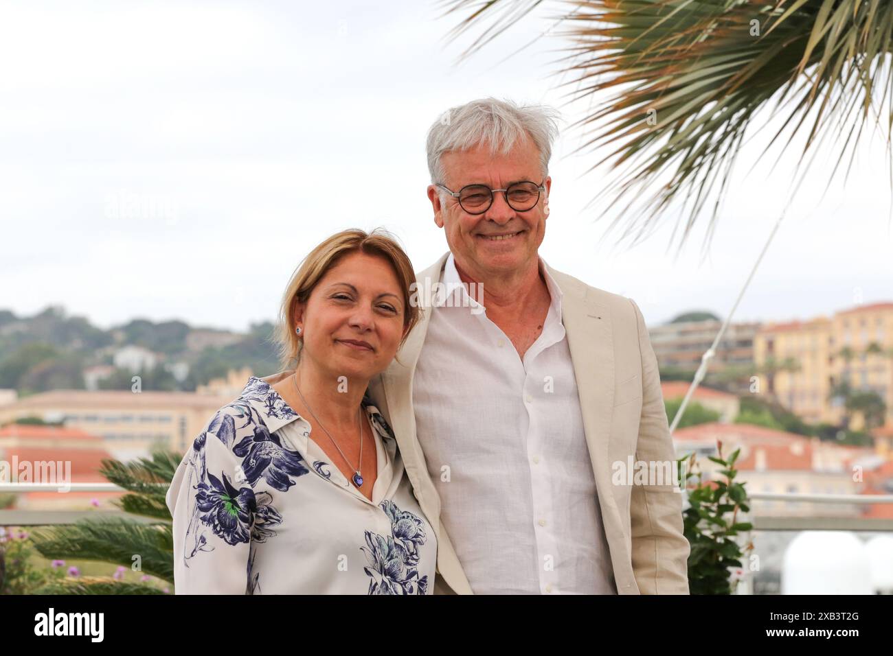 Cannes, France. 20th May, 2024. Irene Muscari and Emmanuel Courcol at ...