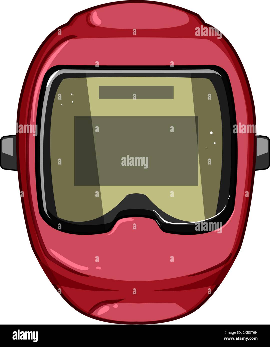 line helmet welding cartoon vector illustration Stock Vector Image ...