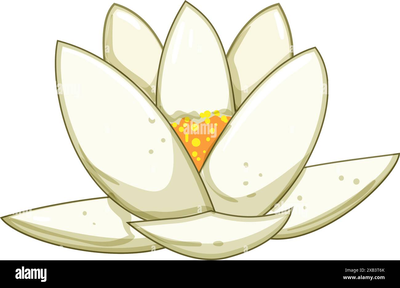 abstract lotus flower cartoon vector illustration Stock Vector Image ...