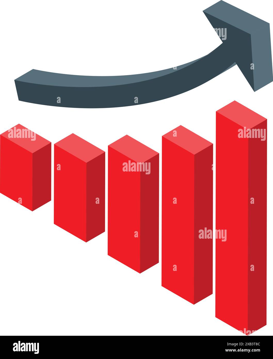 Isometric infographic rising chart hi-res stock photography and images - Alamy