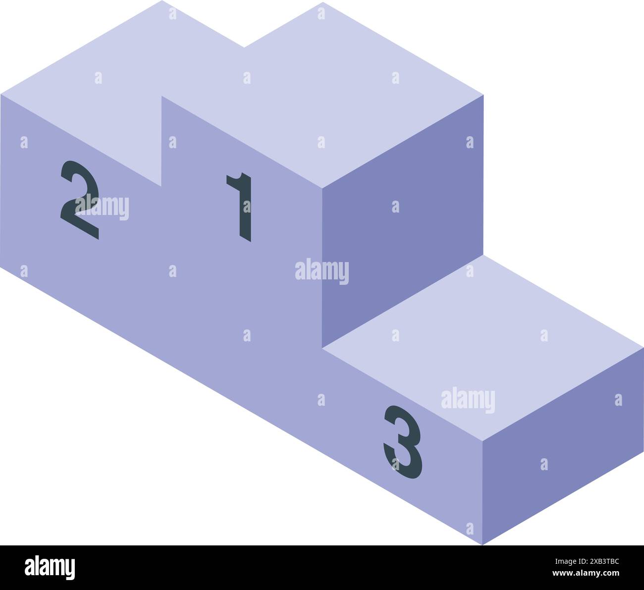 Empty winners podium representing the top three places in a competition ...
