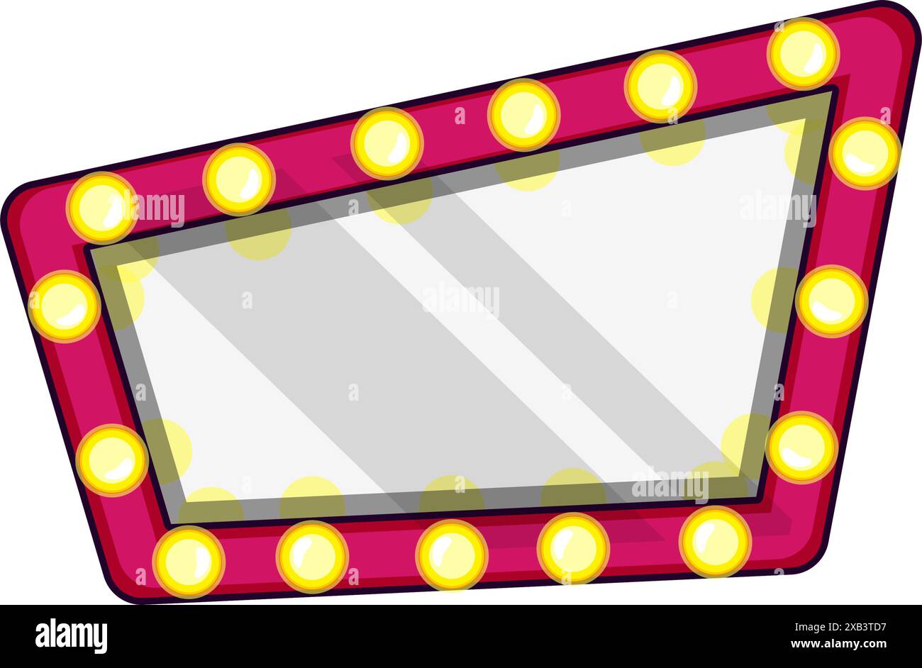theater makeup mirror frame cartoon vector illustration Stock Vector ...