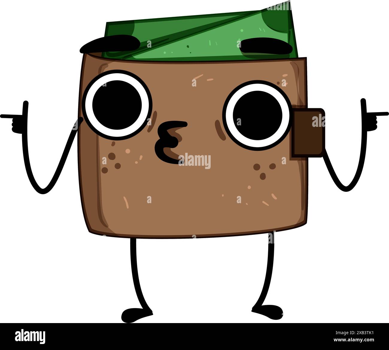 wallet purse character cartoon vector illustration Stock Vector Image ...