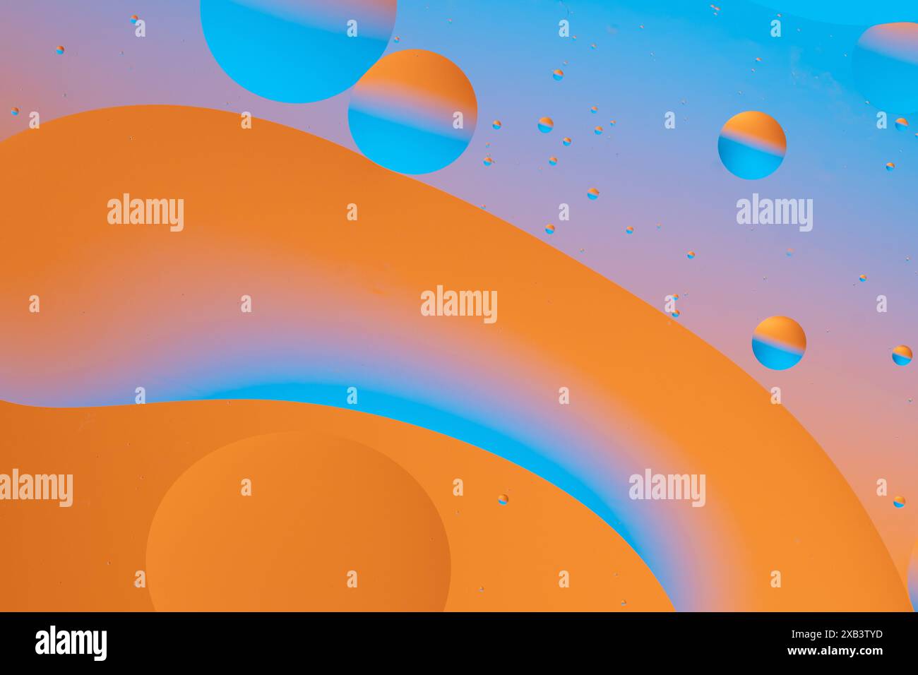 Smooth And Vibrant Abstract Image With Fluid Transitions Of Orange And Blue Forming Dynamic