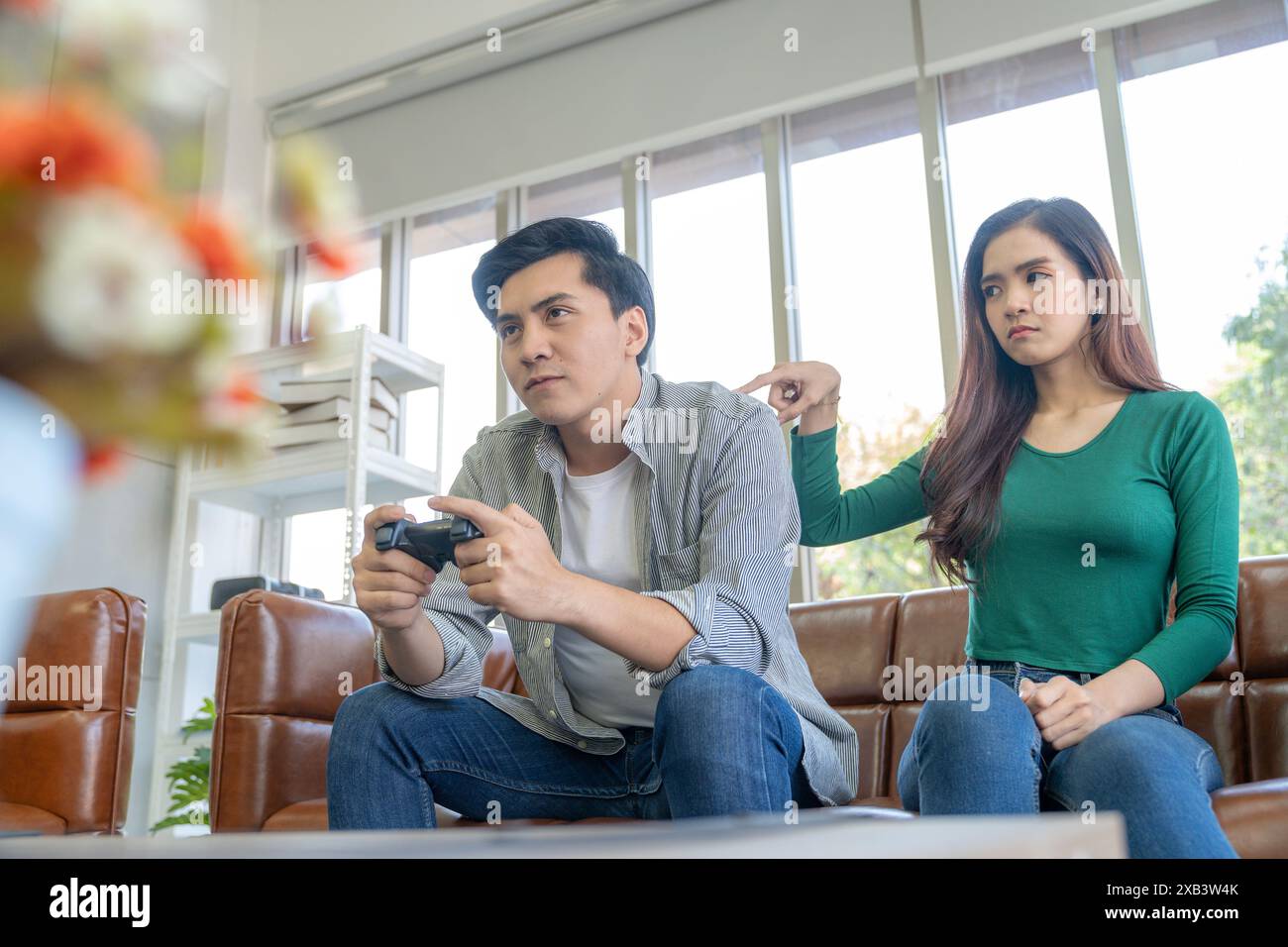 Man working home ignoring hi-res stock photography and images - Alamy