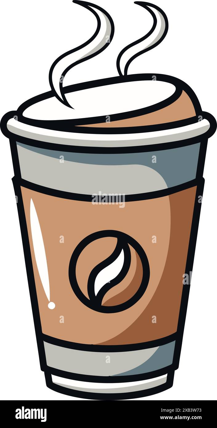 a cup of coffee ,white background,vector illustration Stock Vector ...