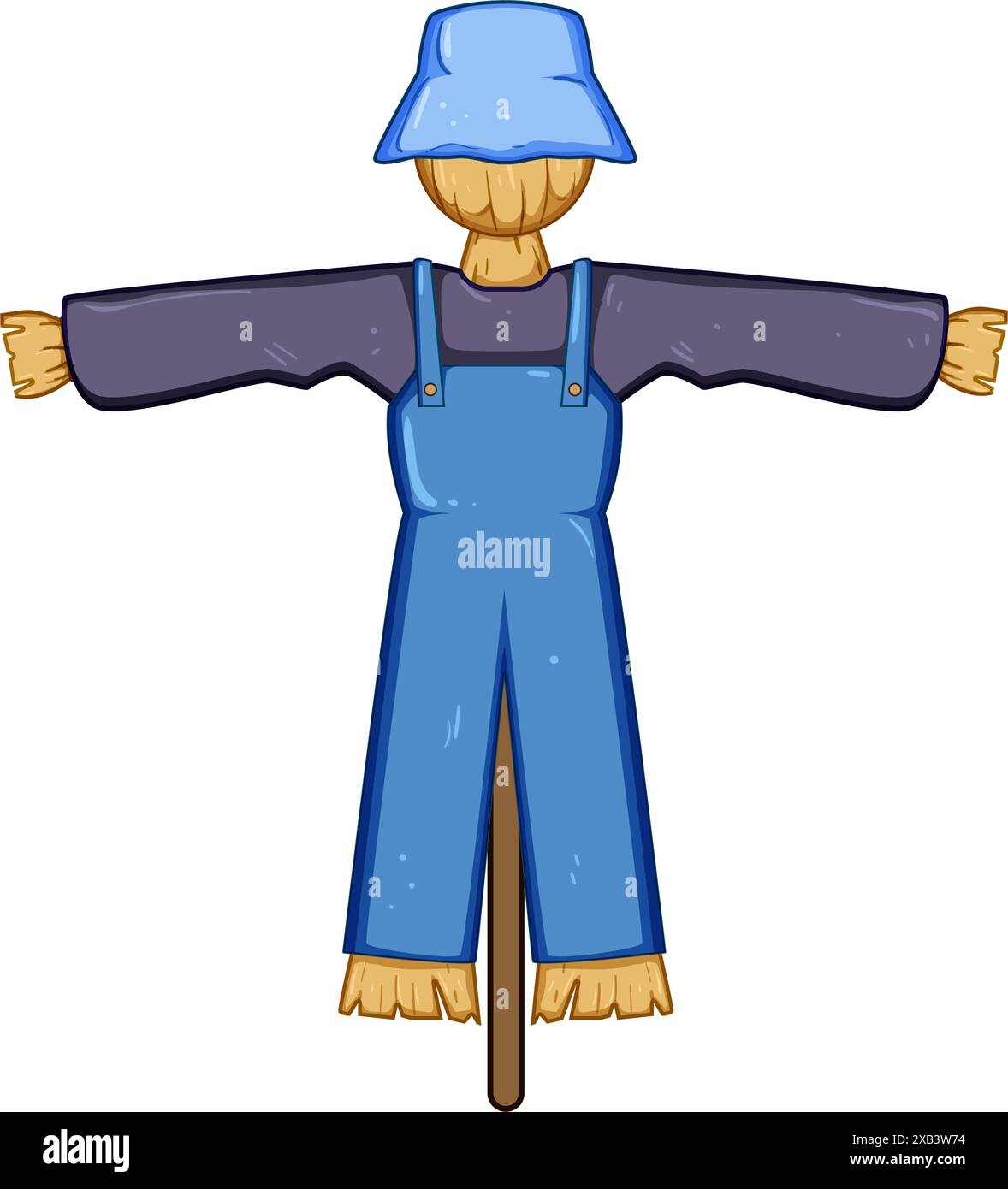 farm scarecrow cartoon vector illustration Stock Vector Image & Art - Alamy