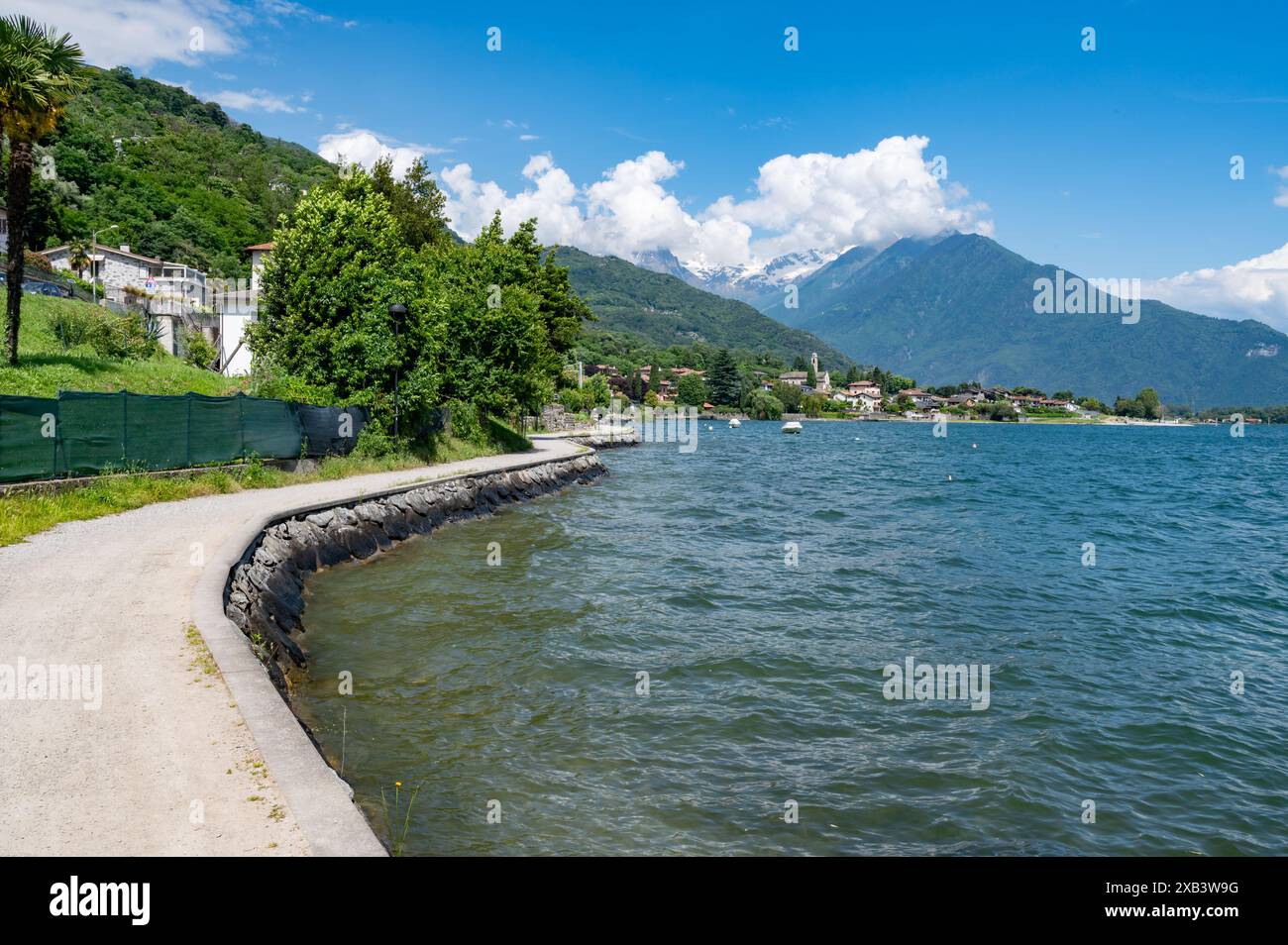 Lake Como, photographed by Gera Lario. View of the villages and ...