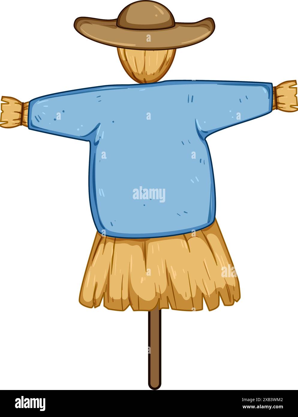scare scarecrow cartoon vector illustration Stock Vector Image & Art ...