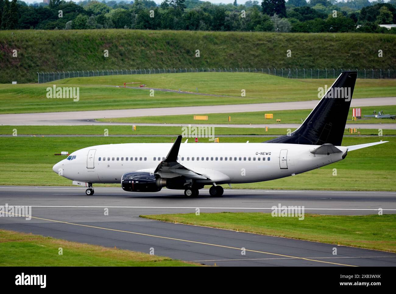 The plane carrying the England team departs from Birmingham Airport ...