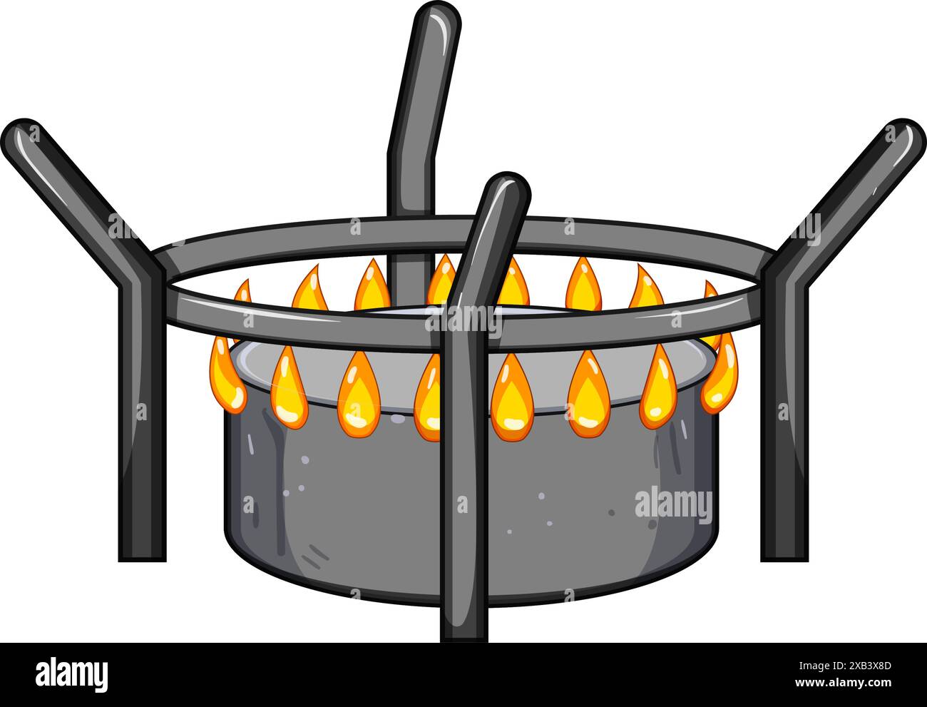 hob stove burner cartoon vector illustration Stock Vector Image & Art ...
