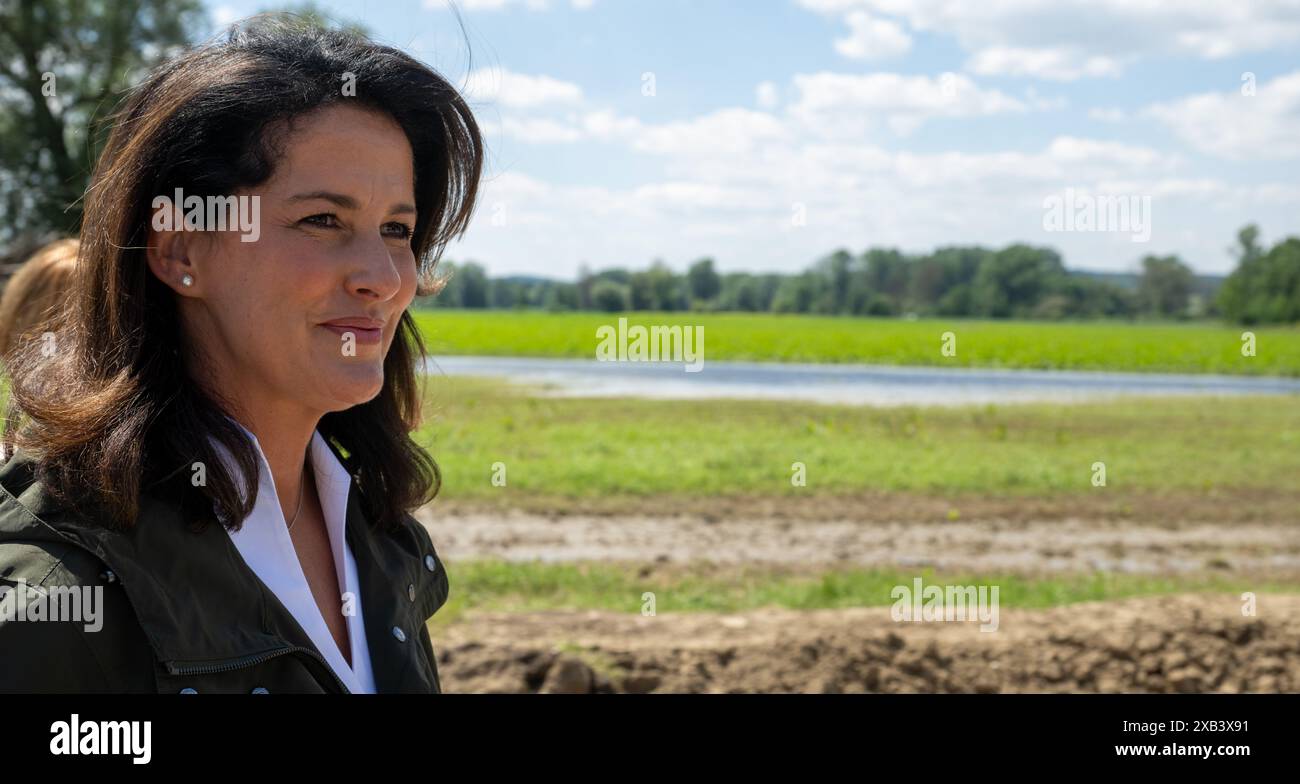 10 June 2024, Bavaria, Tapfheim: Michaela Kaniber (CSU), Bavarian ...