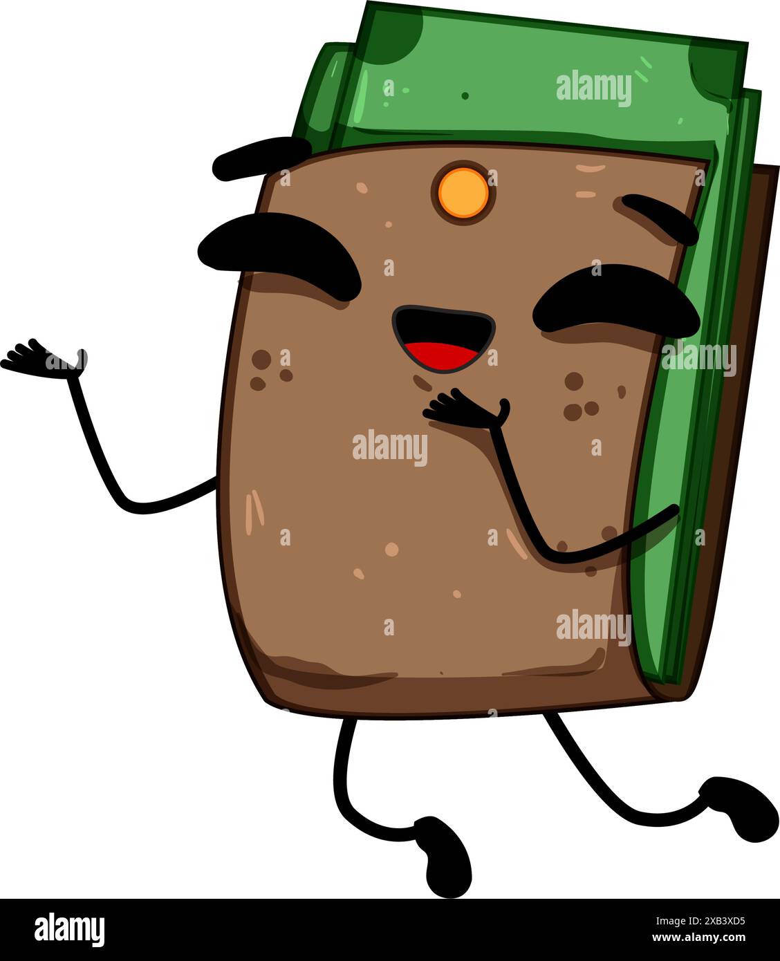 money purse character cartoon vector illustration Stock Vector Image ...