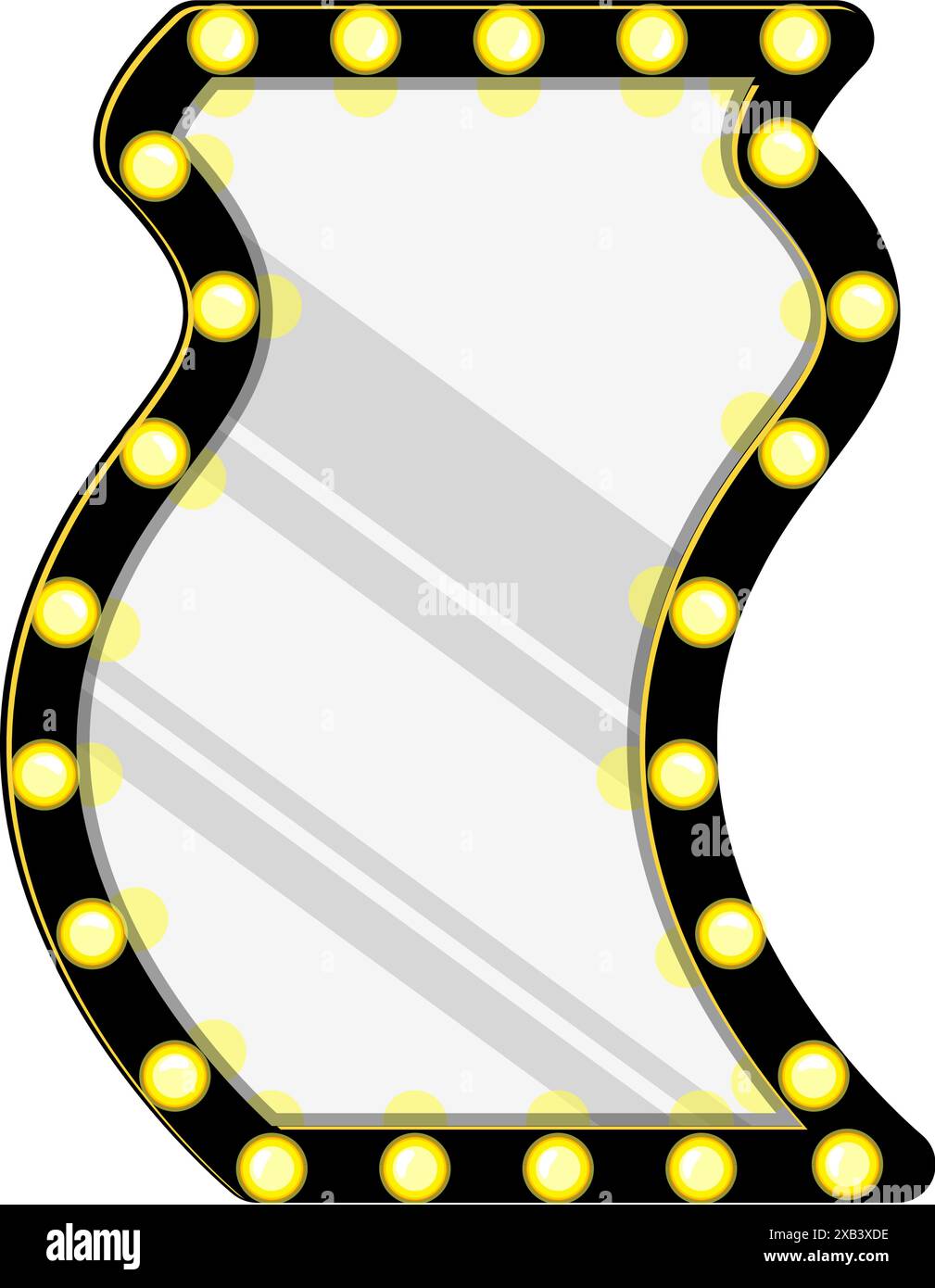 actor makeup mirror frame cartoon vector illustration Stock Vector ...