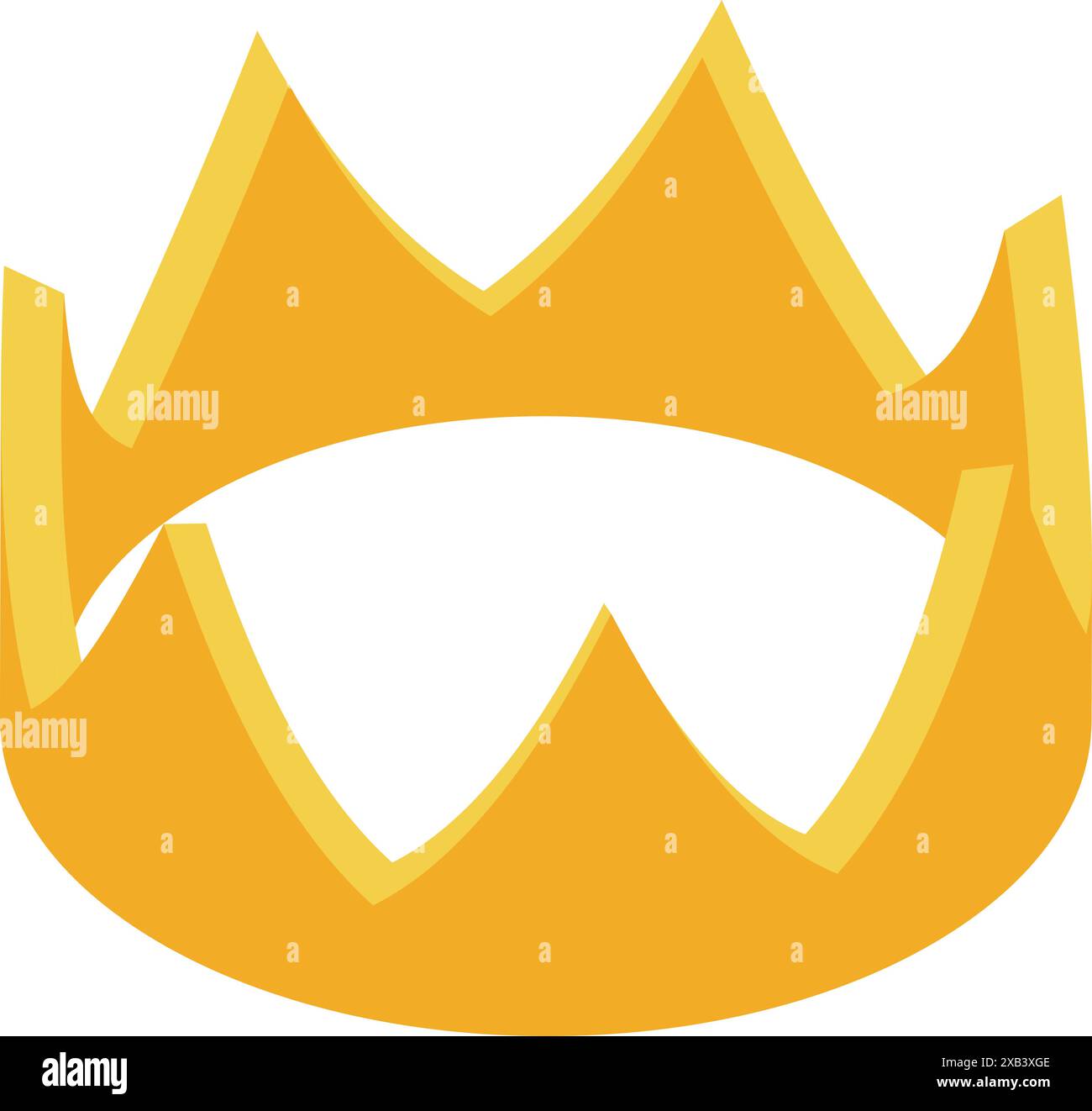 Simple 3d golden crown representing royalty and the power of a monarch ...