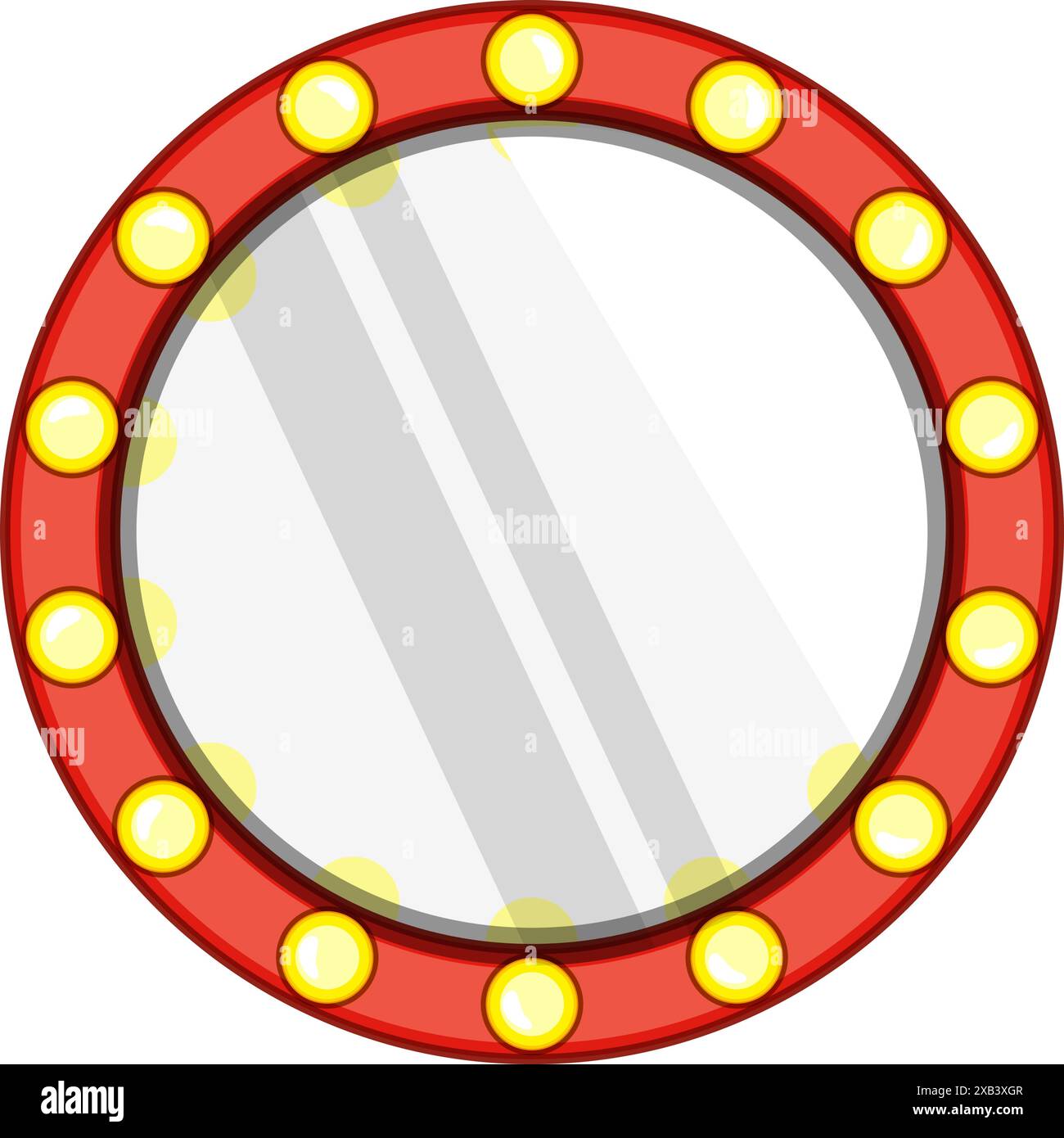 backstage makeup mirror frame cartoon vector illustration Stock Vector ...