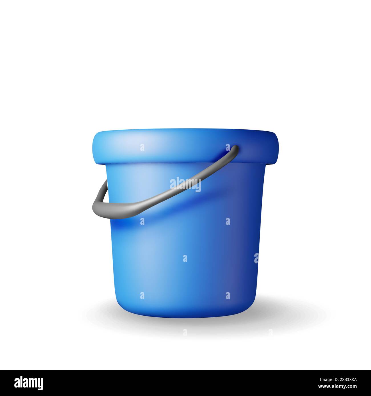 3d empty plastic bucket isolated Stock Vector Image & Art - Alamy