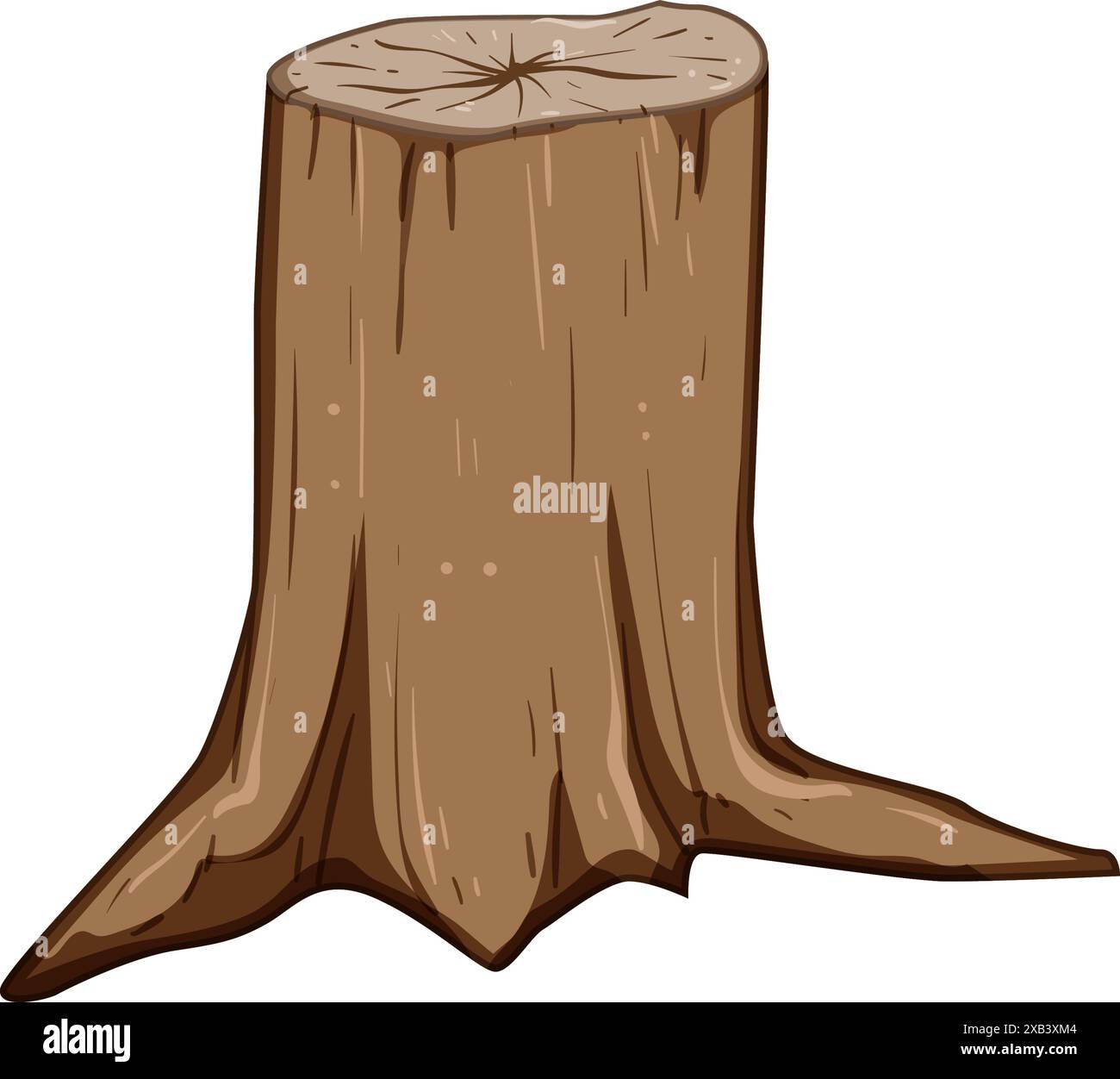 tree stump cartoon vector illustration Stock Vector Image & Art - Alamy
