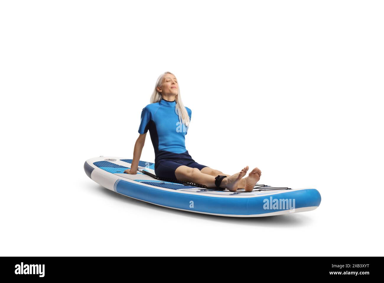 A woman sunbathing Cut Out Stock Images & Pictures - Alamy