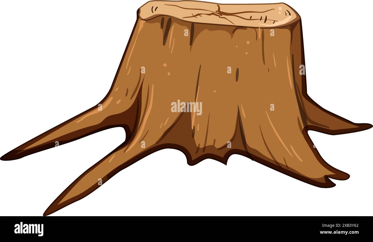 removal stump cartoon vector illustration Stock Vector Image & Art - Alamy