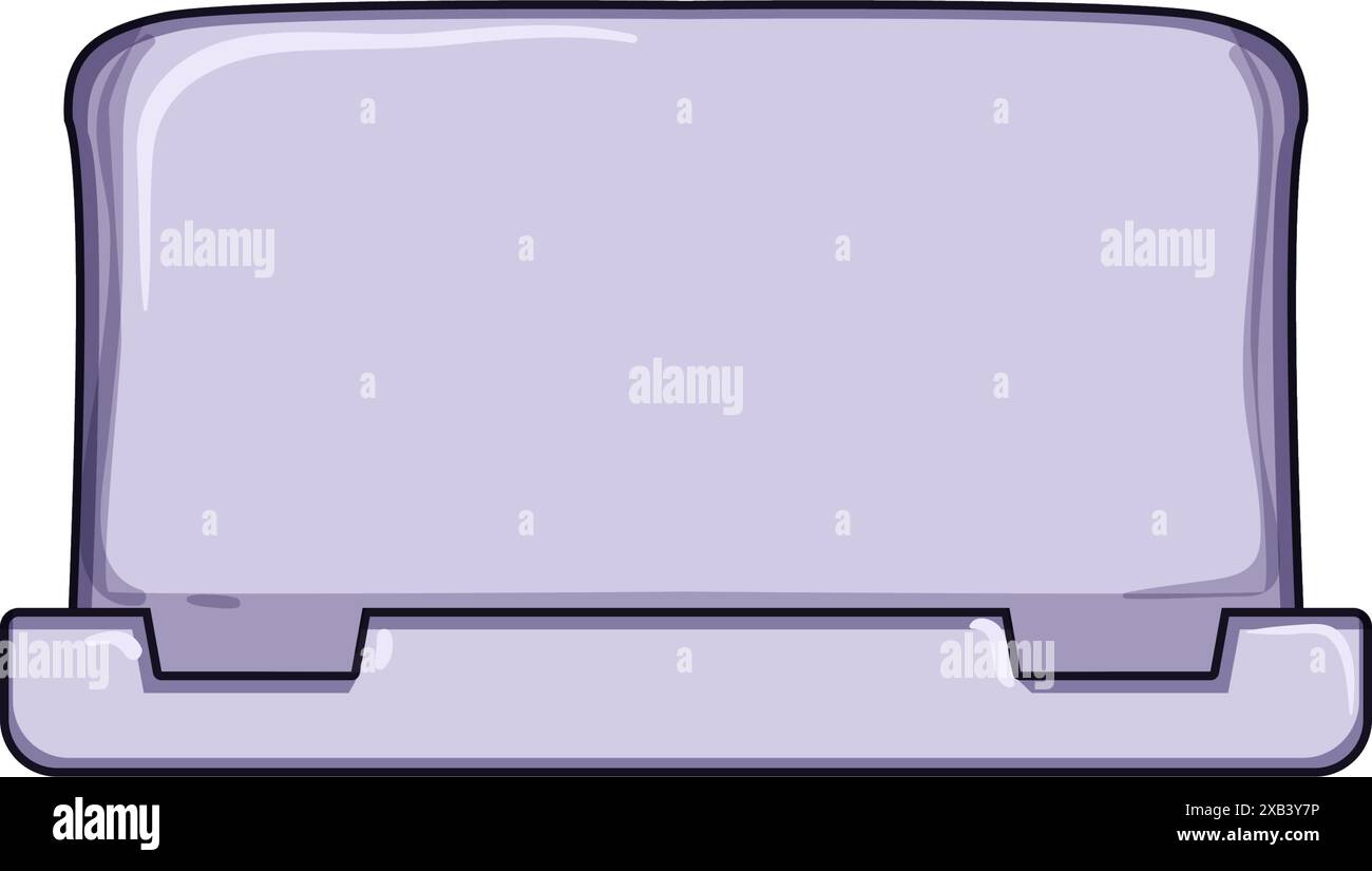 laptop table phone holder cartoon vector illustration Stock Vector ...