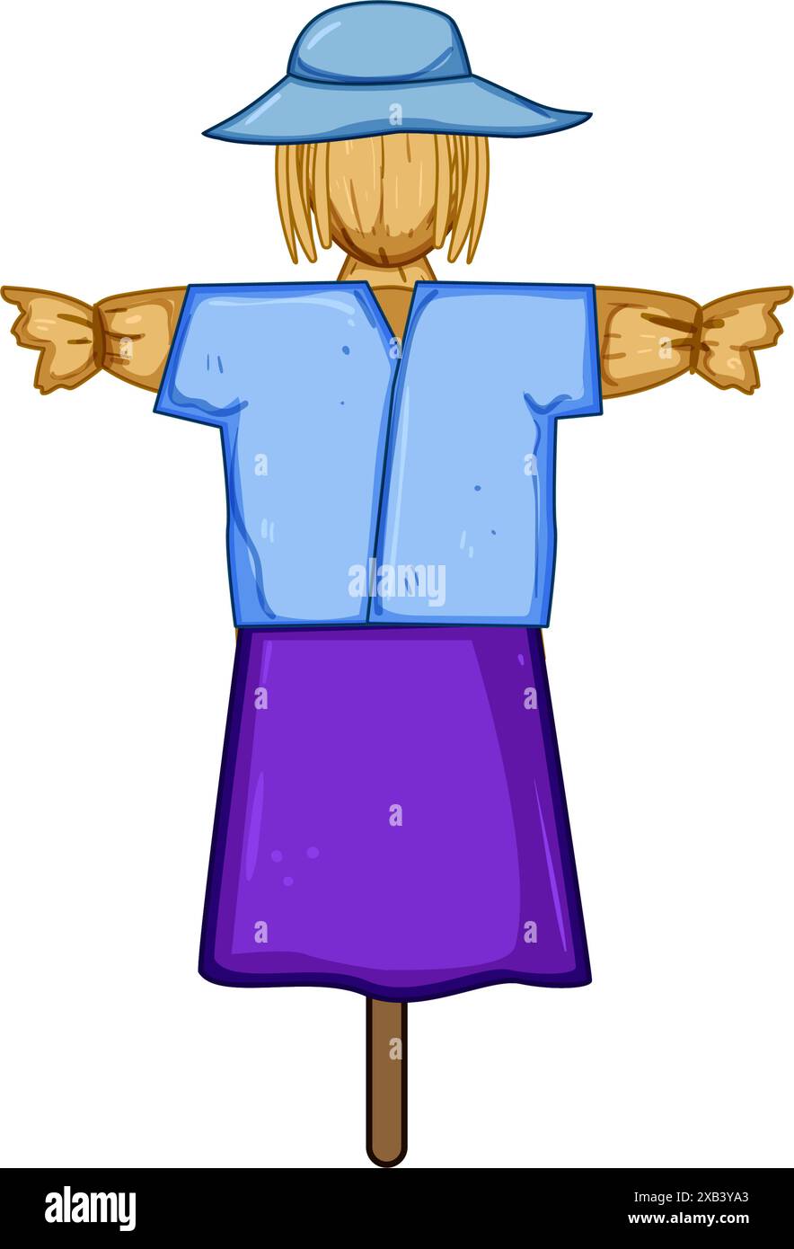 cute scarecrow cartoon vector illustration Stock Vector Image & Art - Alamy