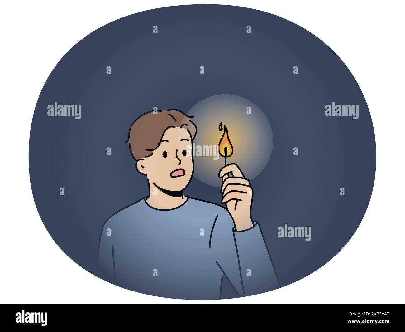 Person lit match Stock Vector Images - Alamy