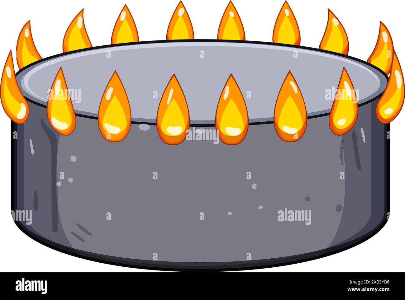 flame stove burner cartoon vector illustration Stock Vector Image & Art ...
