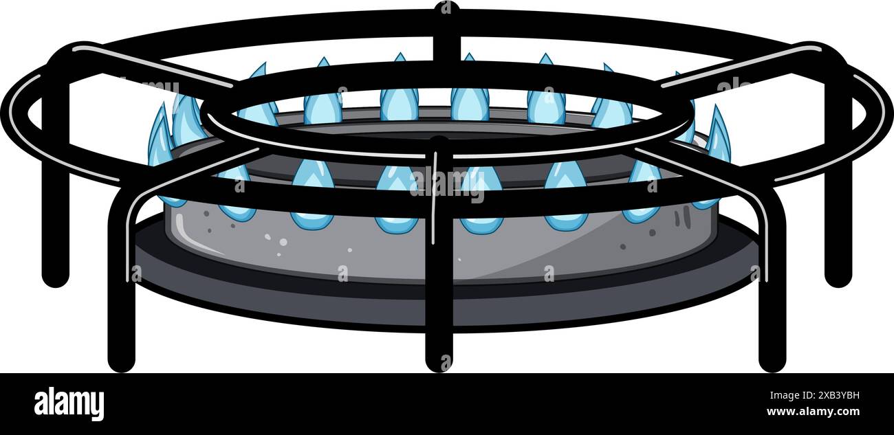 propane stove burner cartoon vector illustration Stock Vector Image ...