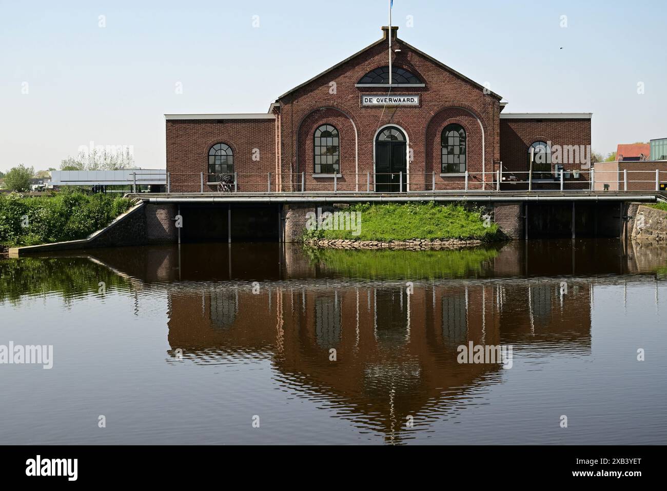 Wisboom pumping station at Kinderdijk World Heritage Site in the ...