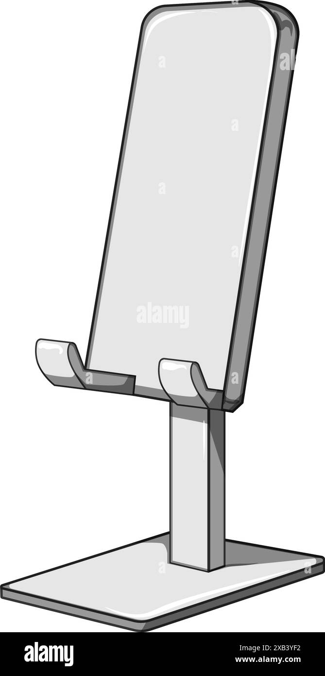 smart table phone holder cartoon vector illustration Stock Vector Image ...