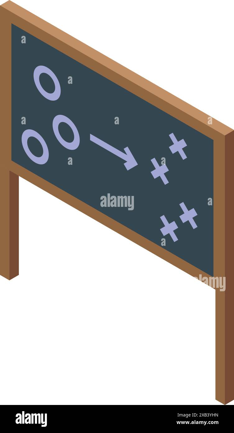 Football coach is using a tactical board to explain game strategy Stock ...