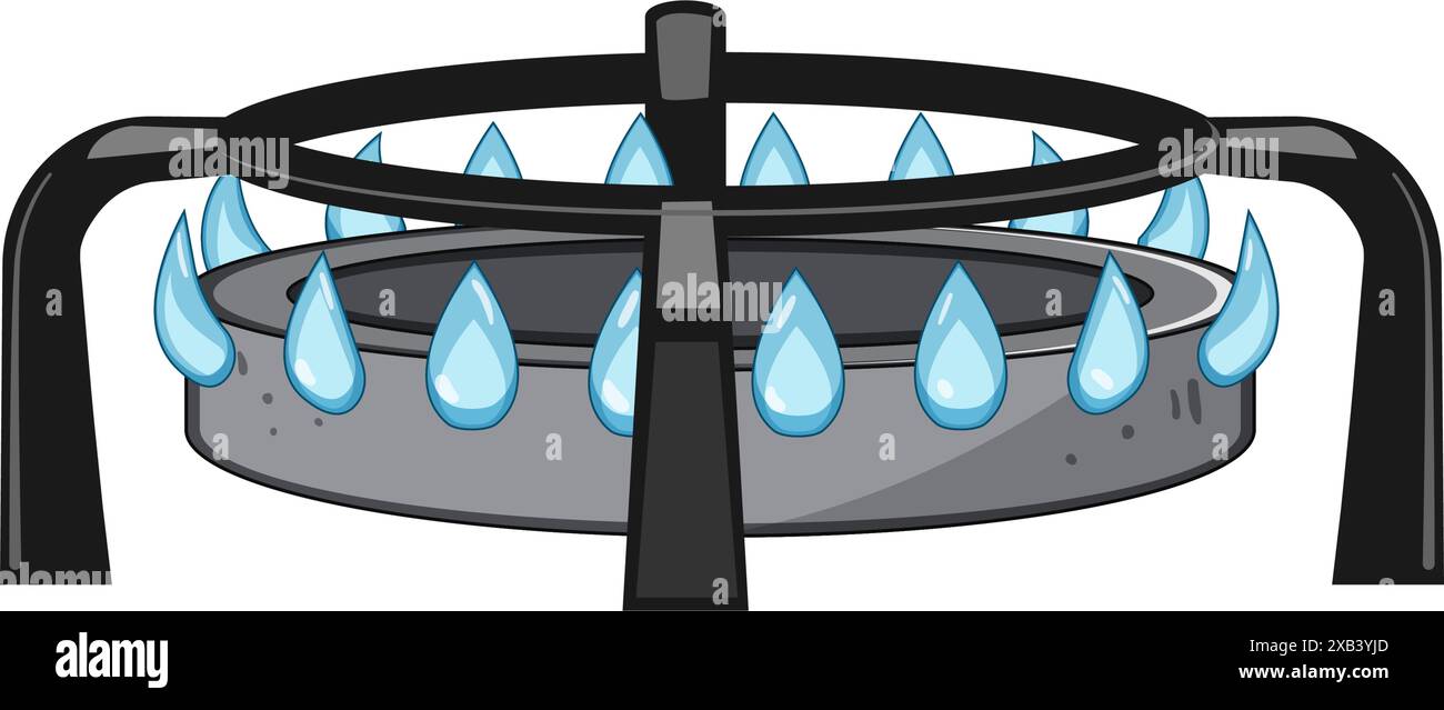 view stove burner cartoon vector illustration Stock Vector Image & Art ...