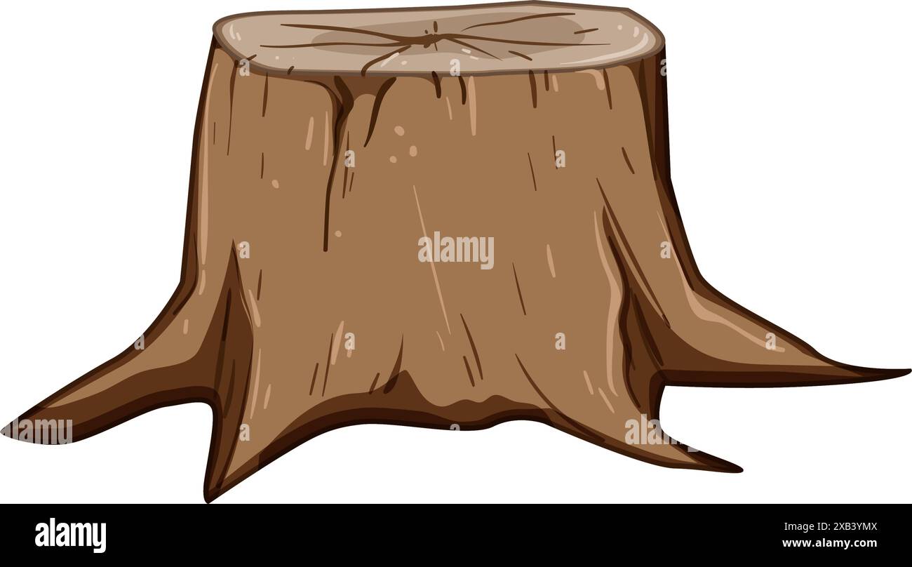 cut stump cartoon vector illustration Stock Vector Image & Art - Alamy