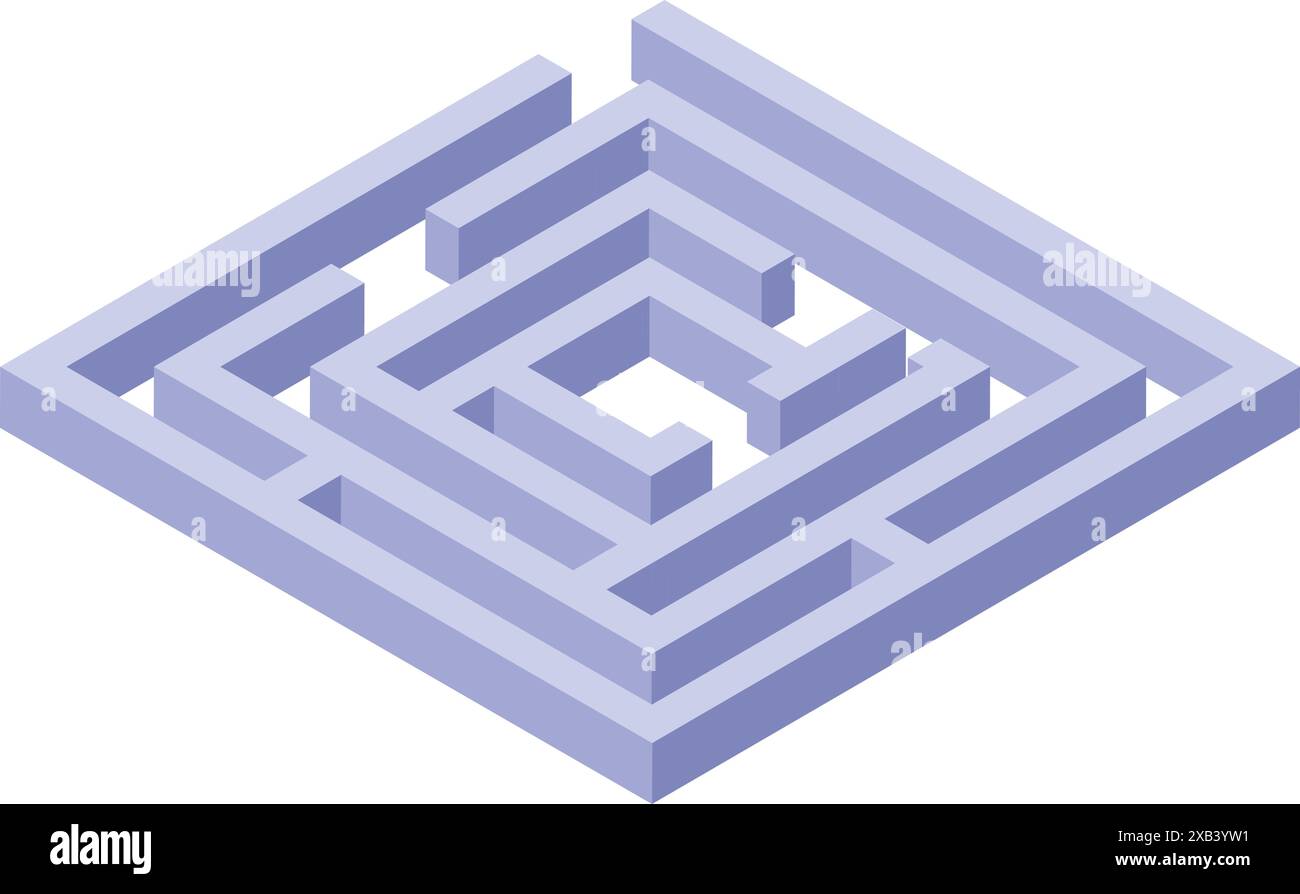 3d render labyrinth Stock Vector Images - Alamy