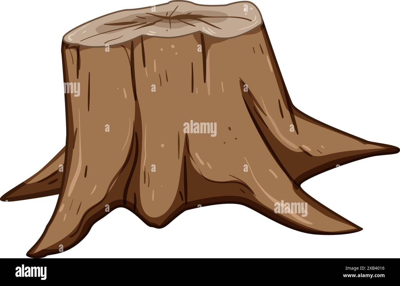 circle stump cartoon vector illustration Stock Vector Image & Art - Alamy